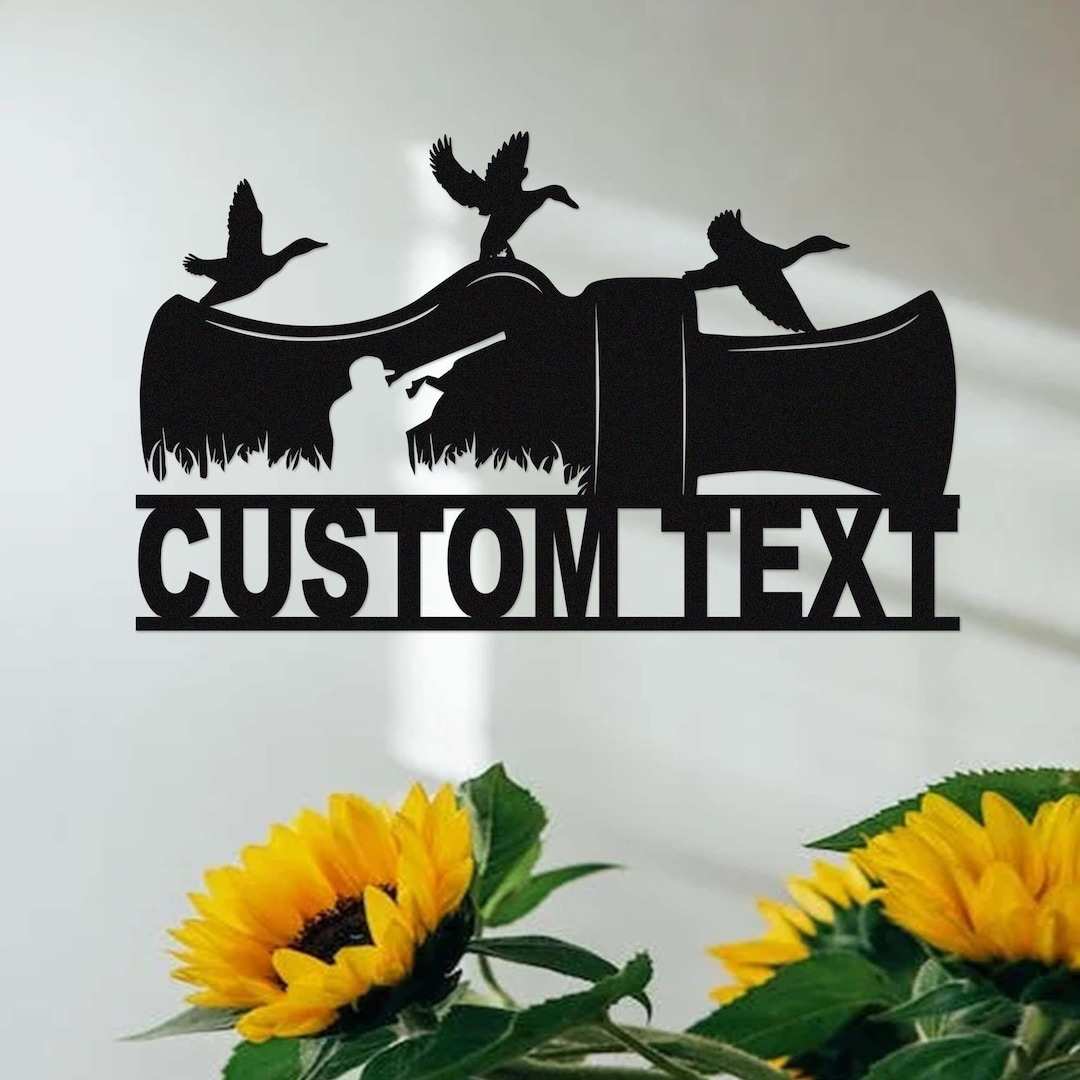 Custom Hunting Sign, Metal Duck Hunting Sign, Personalized Hunter Name ...