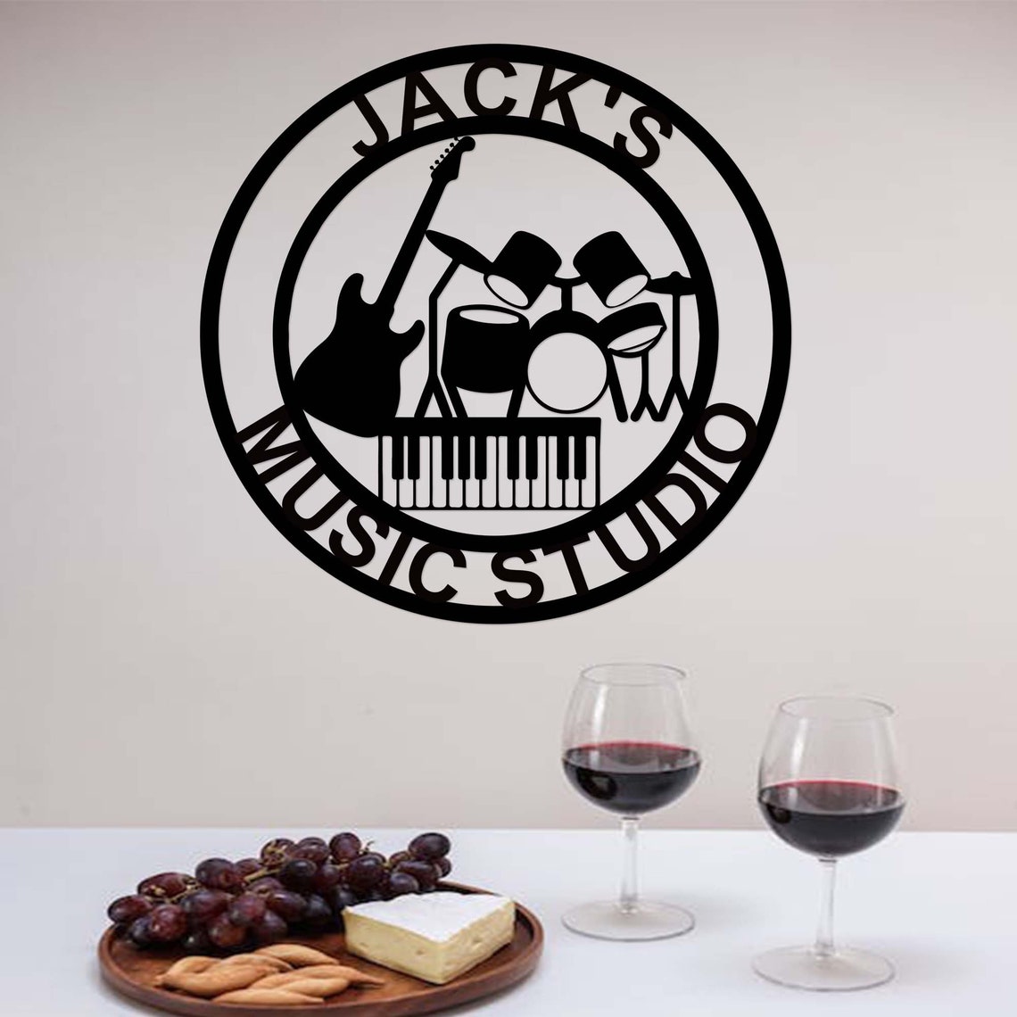 Custom Music Room Metal Sign,musical Instruments Wall Art,personalized ...