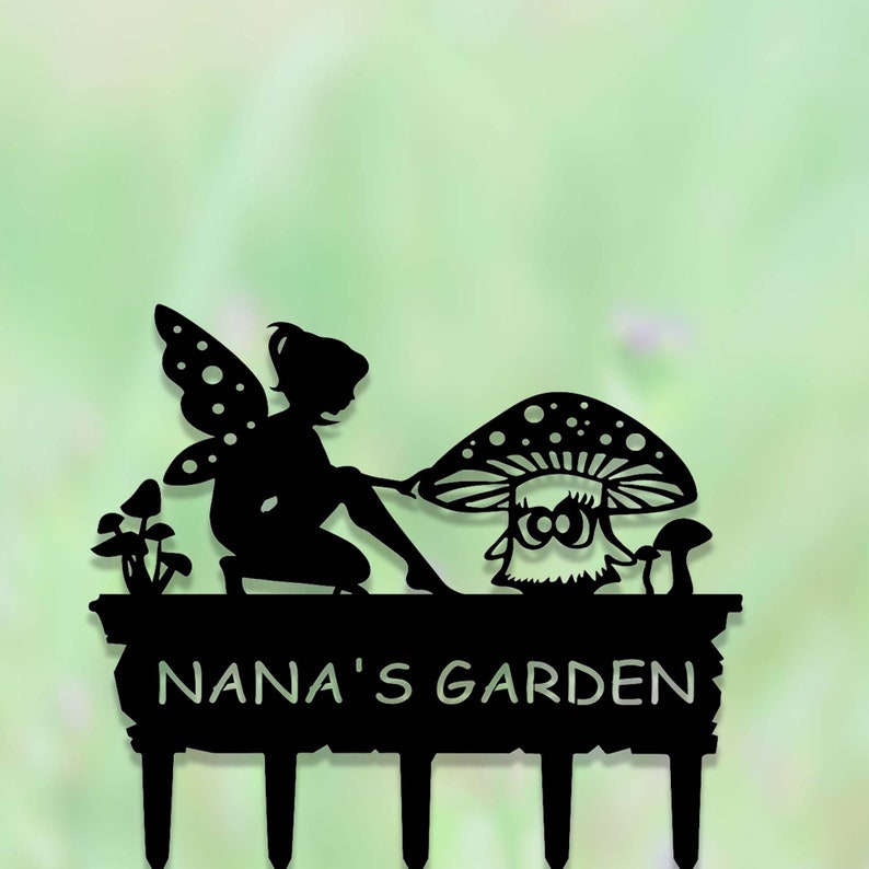 Custom Fairy Mushroom Garden Stakemetal Fairy Garden - Etsy