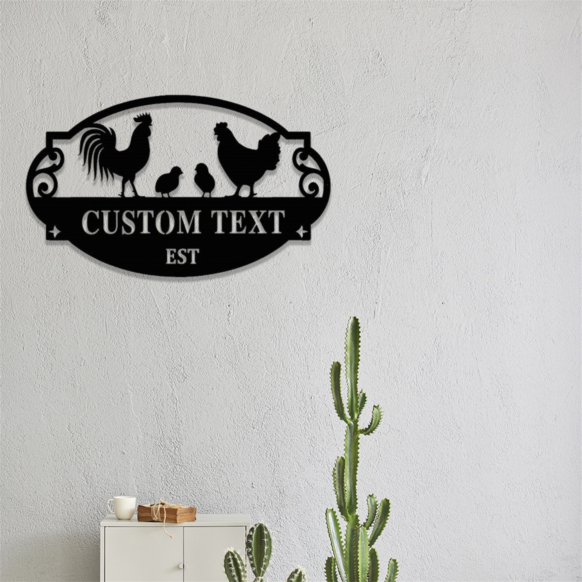 Custom Chicken Coop Sign,chicken Farm Metal Wall Art,chicken Sign,hen ...