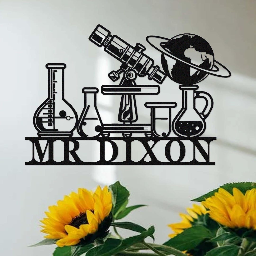 Custom Scientist Name Metal Sign,science Class Sign,personalized ...
