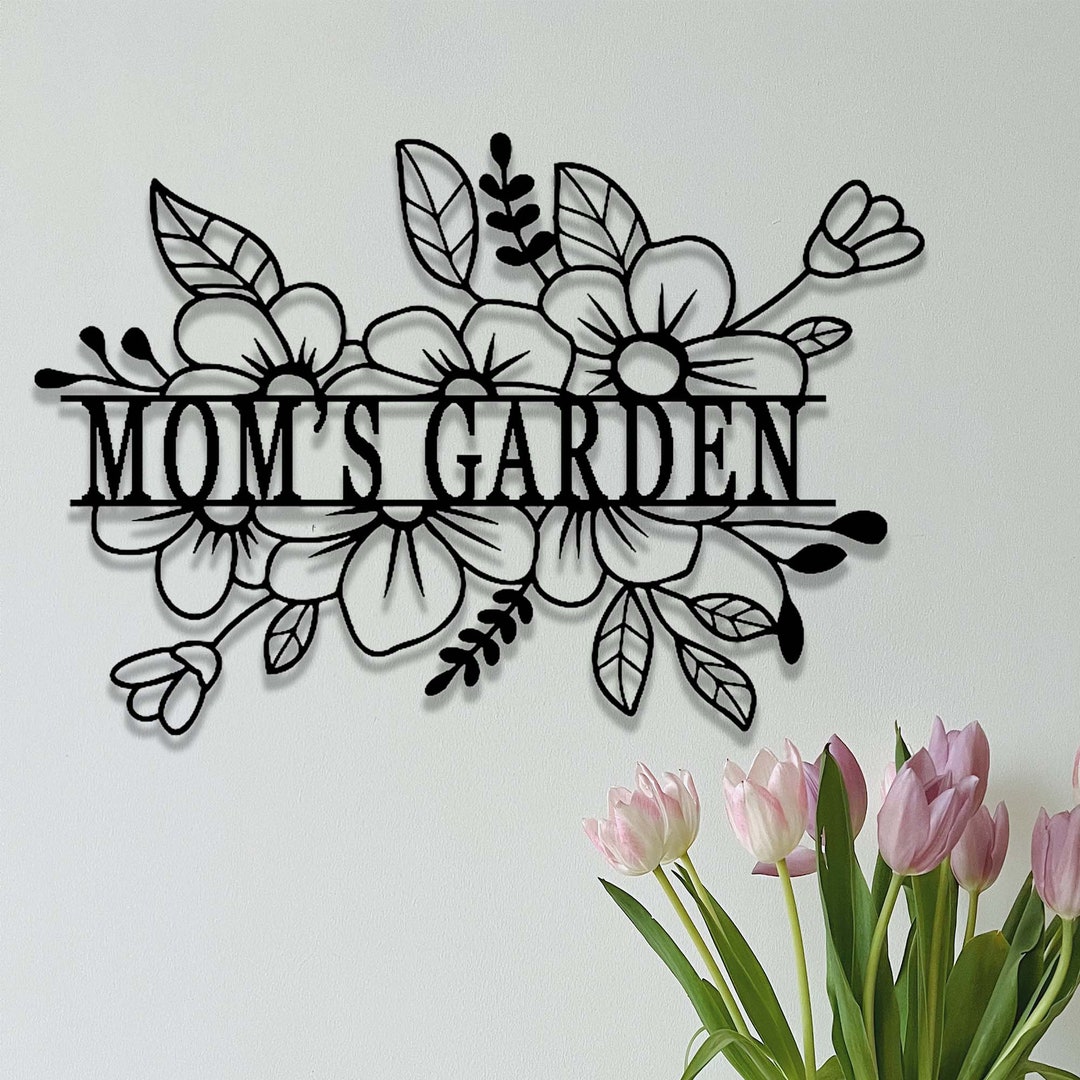Personalized Flowers Metal Garden Sign,garden Decor,custom Gardener ...