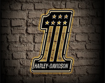 Harley Number One Sign - Etsy