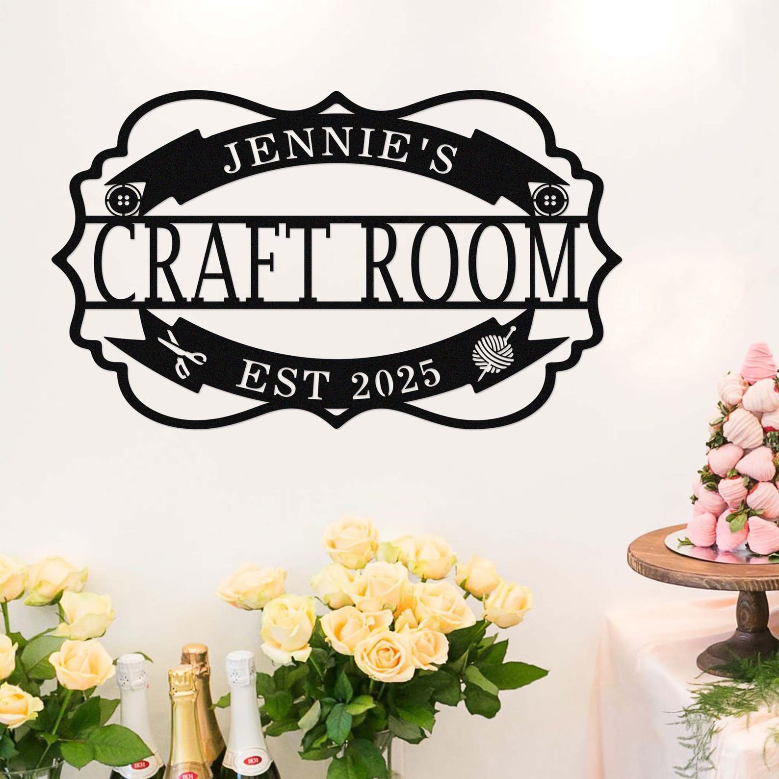 Custom Craft Room Metal Sign,sewing Room Sign,personalized Craft Name ...