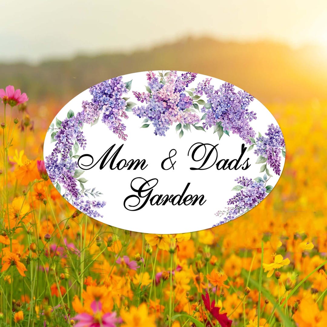 Custom Flower Garden Sign,metal Lilacs Garden Sign,personalized ...