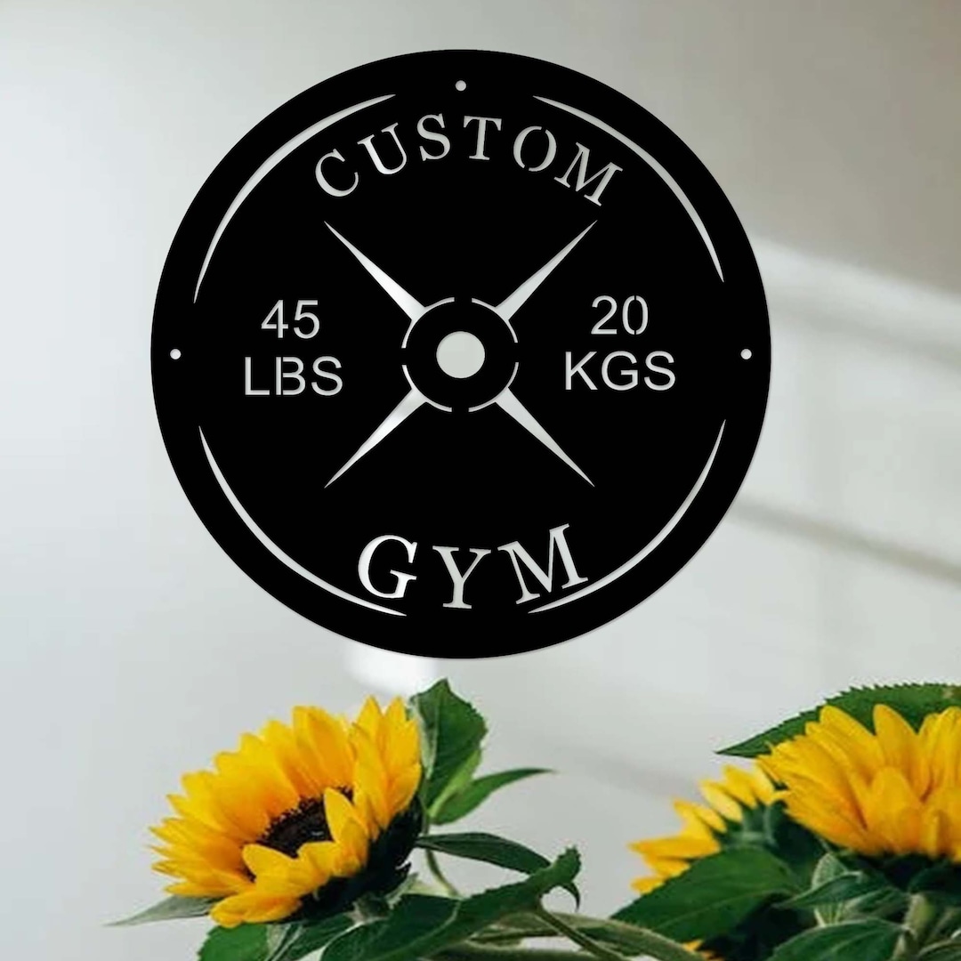Custom Gym Weight Plate,personalized Gym Name Sign,powerlifting Sport ...