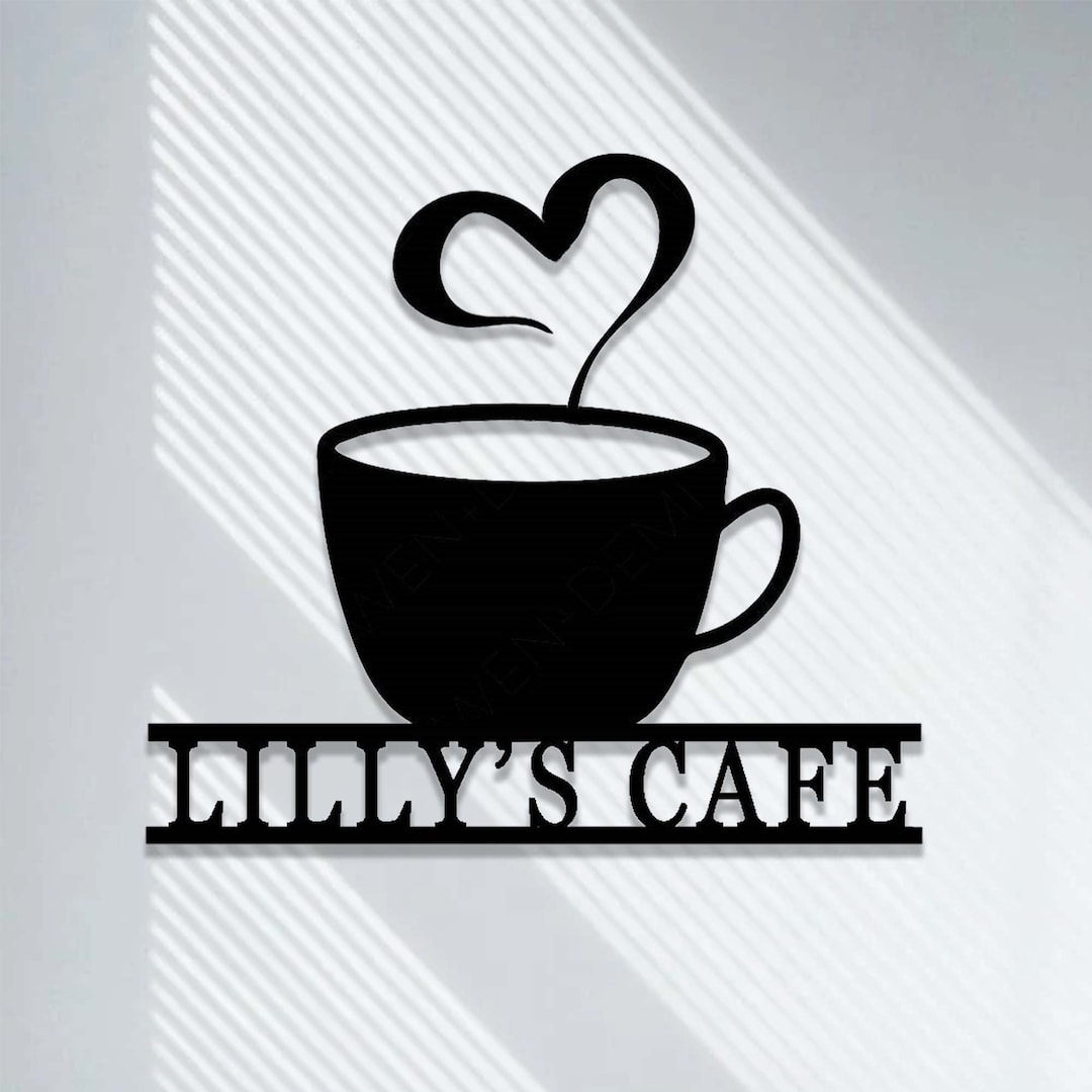Custom Coffee Metal Sign,cafe Sign,personalized Coffee Bar Name Sign ...