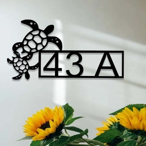 Custom Sea Turtles Address Sign,sea Turtle Metal Wall Art,personalized ...