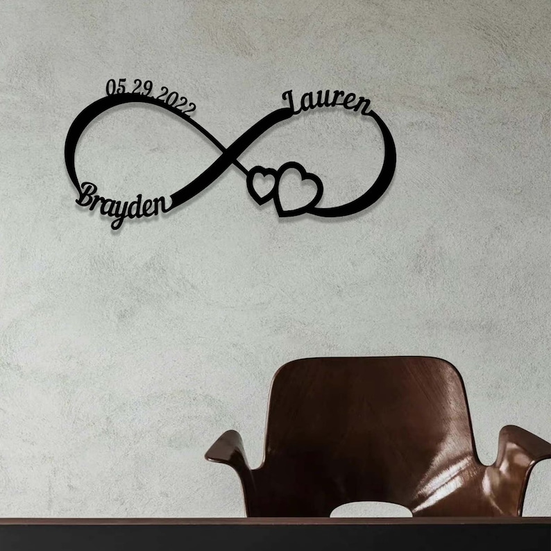 Custom Infinity Metal Sign,personalized Wedding Gift for Couple ...