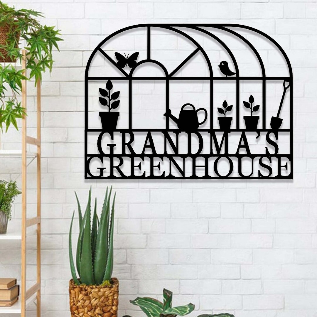 Custom Greenhouse Sign,metal Garden Sign,garden Wall Art,garden Decor ...