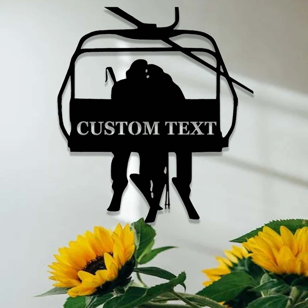 Custom Ski Lift Metal Sign,skier Decor,chairlift Sign,personalized Ski ...