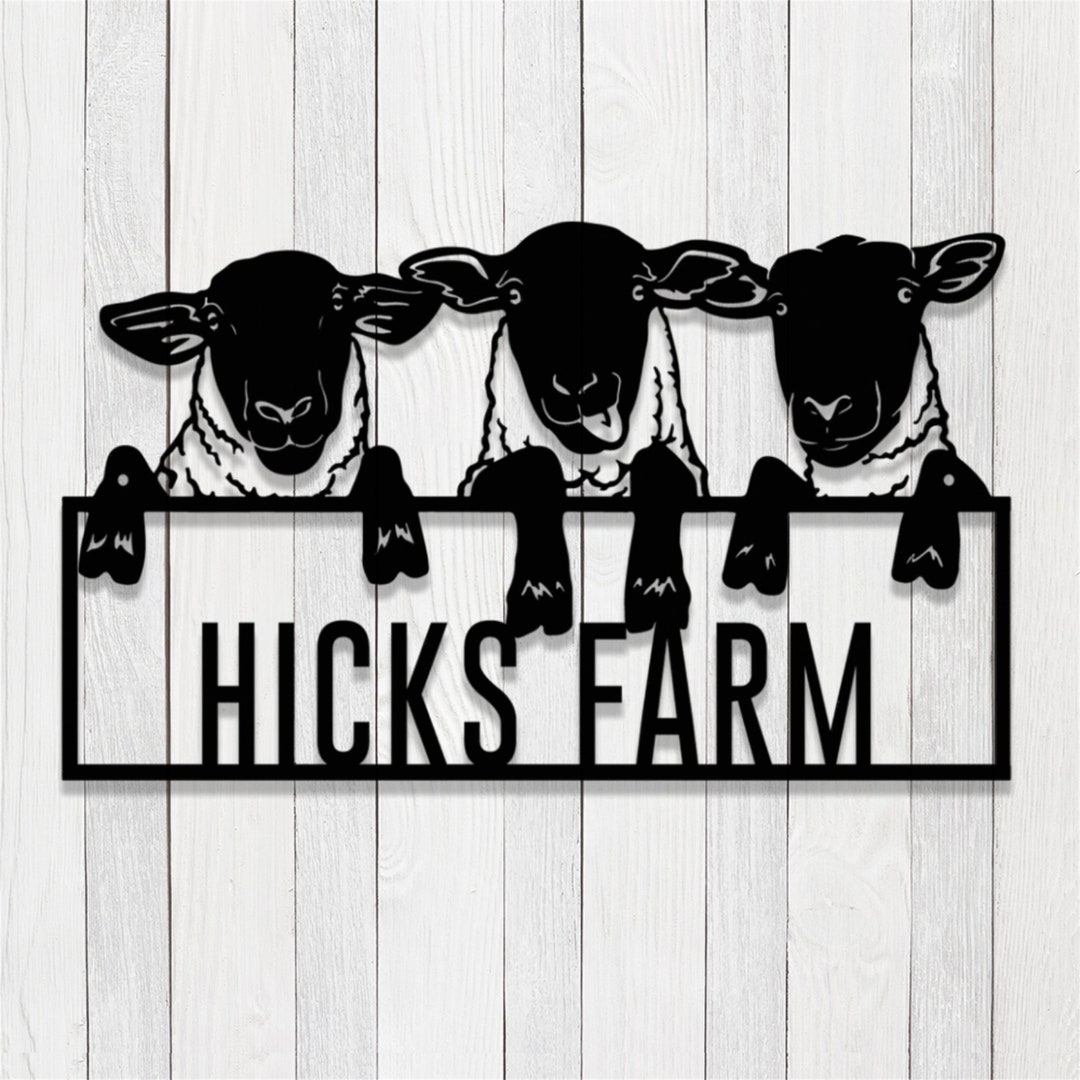 Personalized Sheep Metal Sign,funny Lamb Sign,goat Sheep Metal Wall Art ...