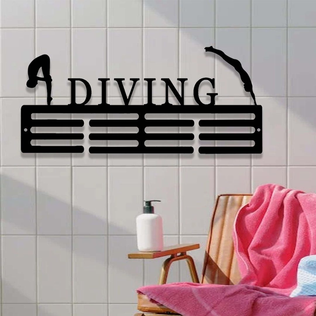 Personalized Diving Medal Holder,custom Diver Name Medal Hanger,12 ...