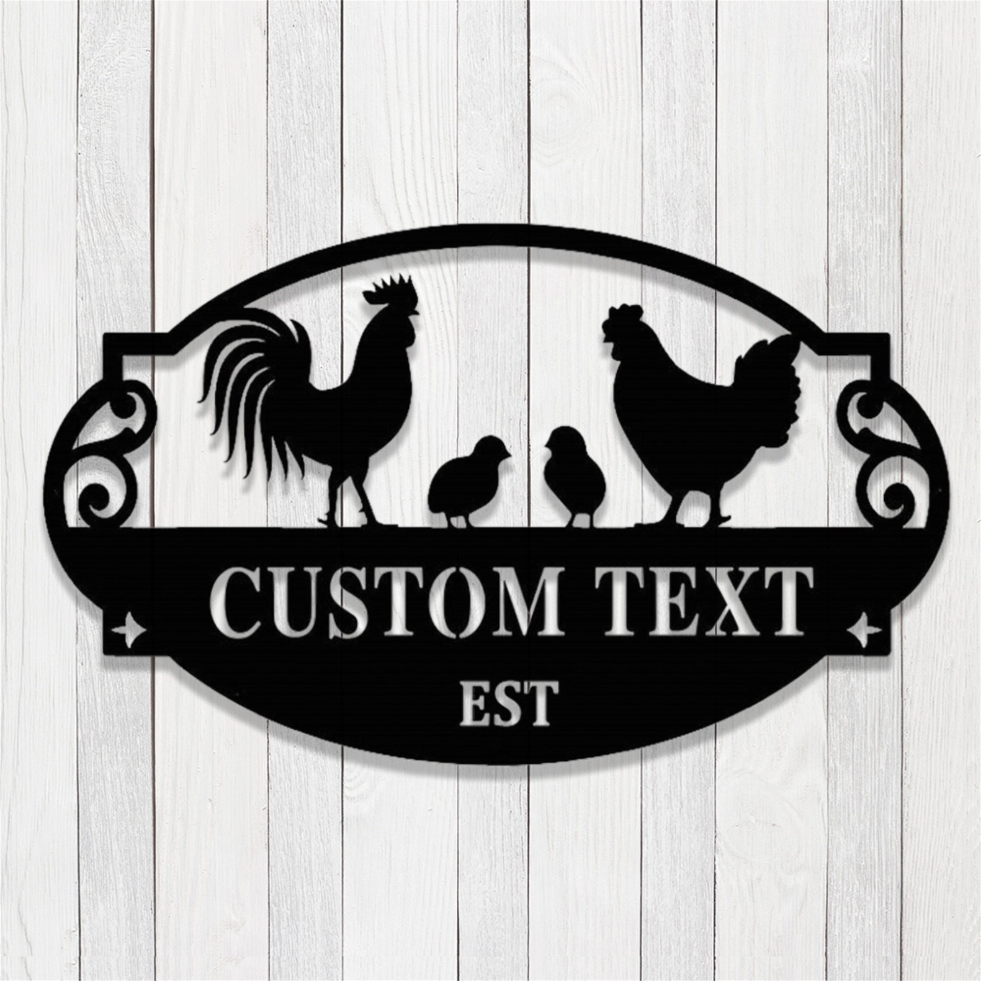 Custom Chicken Coop Sign,chicken Farm Metal Wall Art,chicken Sign,hen ...