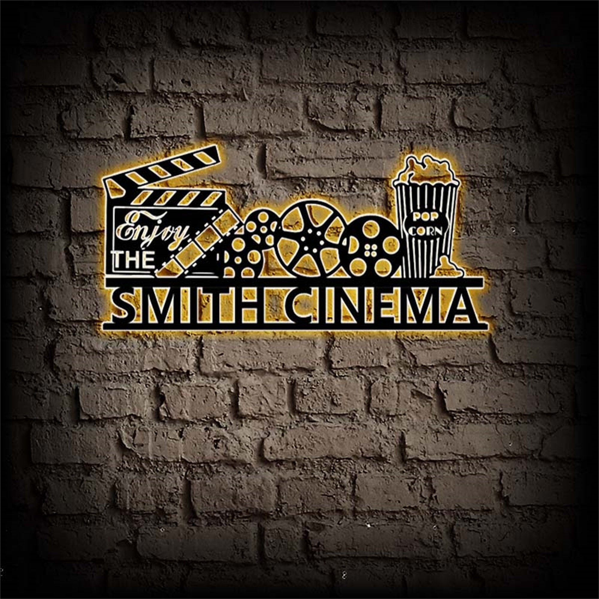 Personalized Home Theater Metal Signhome Theater Metal Metal - Etsy