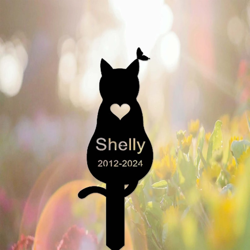 Custom Cat Memorial Stake,metal Cat Garden Stake,personalized Cat Loss ...