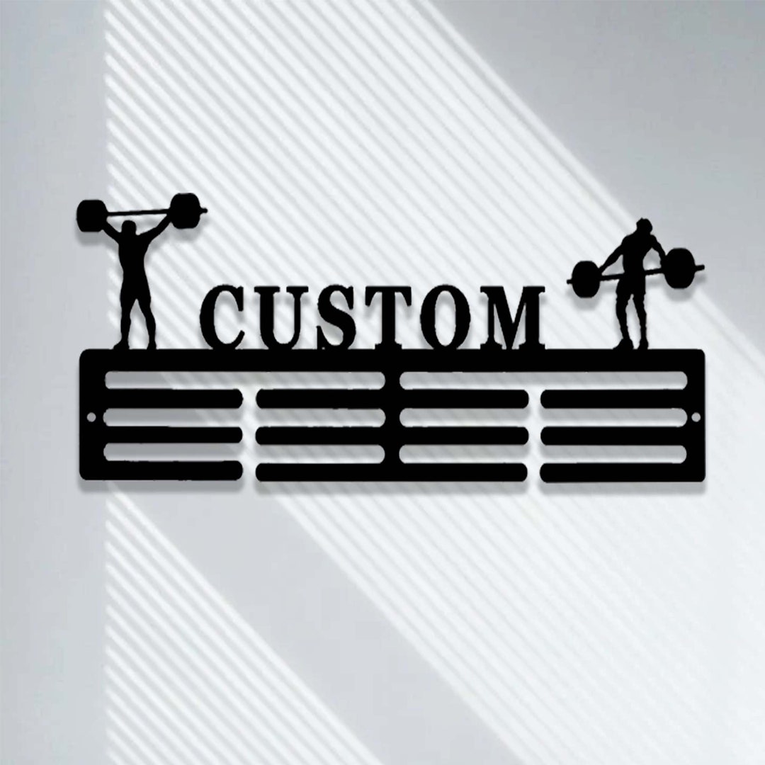 Personalized Powerlifting Medal Holder,custom Powerlifting Name Medal ...