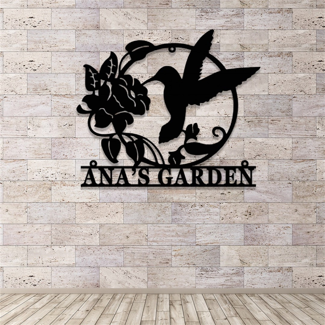 Custom Hummingbird Garden Metal Signpersonalized Hummingbird - Etsy