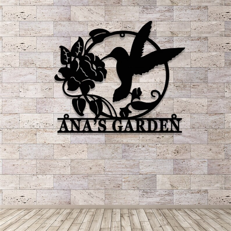 Custom Hummingbird Garden Metal Signpersonalized Hummingbird - Etsy