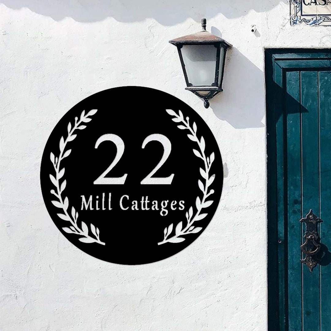 Custom House Name Sign,metal House Number Sign,personalized Address ...