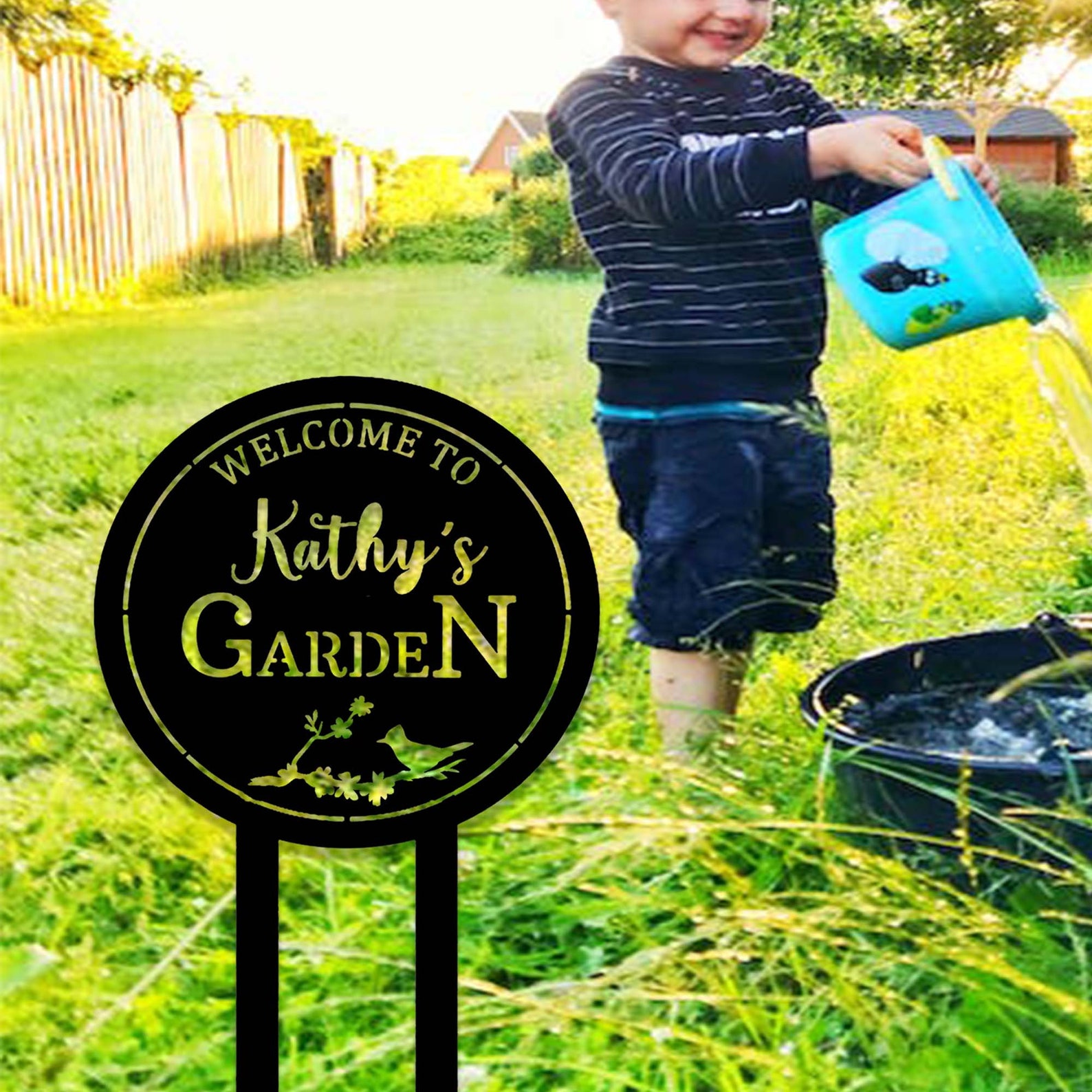 Personalized Garden Sign,custom Garden Stake Metal Sign,garden Name ...