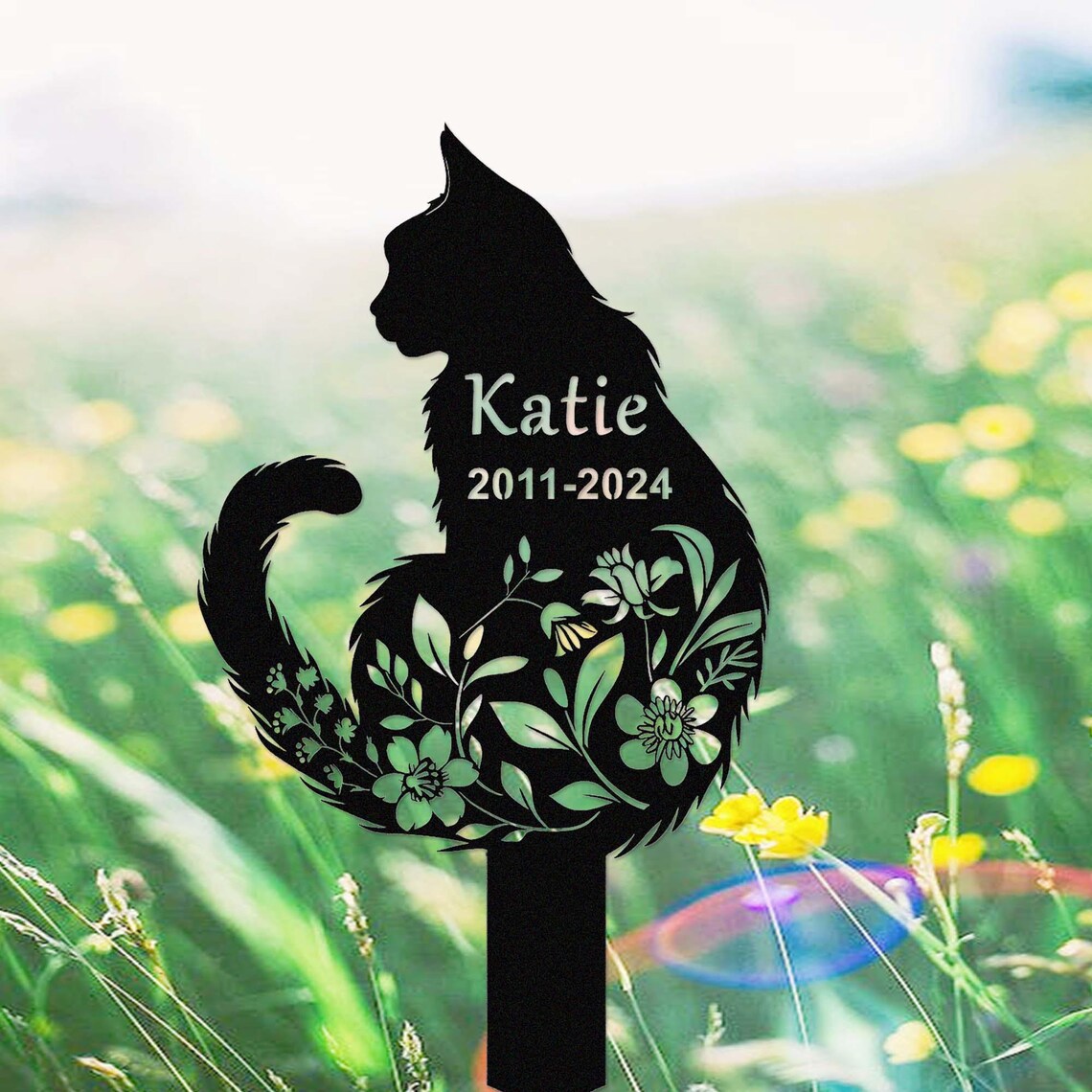 Custom Cat Memorial Stake,metal Cat Grave Marker,personalized Cat ...
