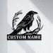 Custom Crow Metal Sign,raven Sign,personalized Black Crow Name Sign ...