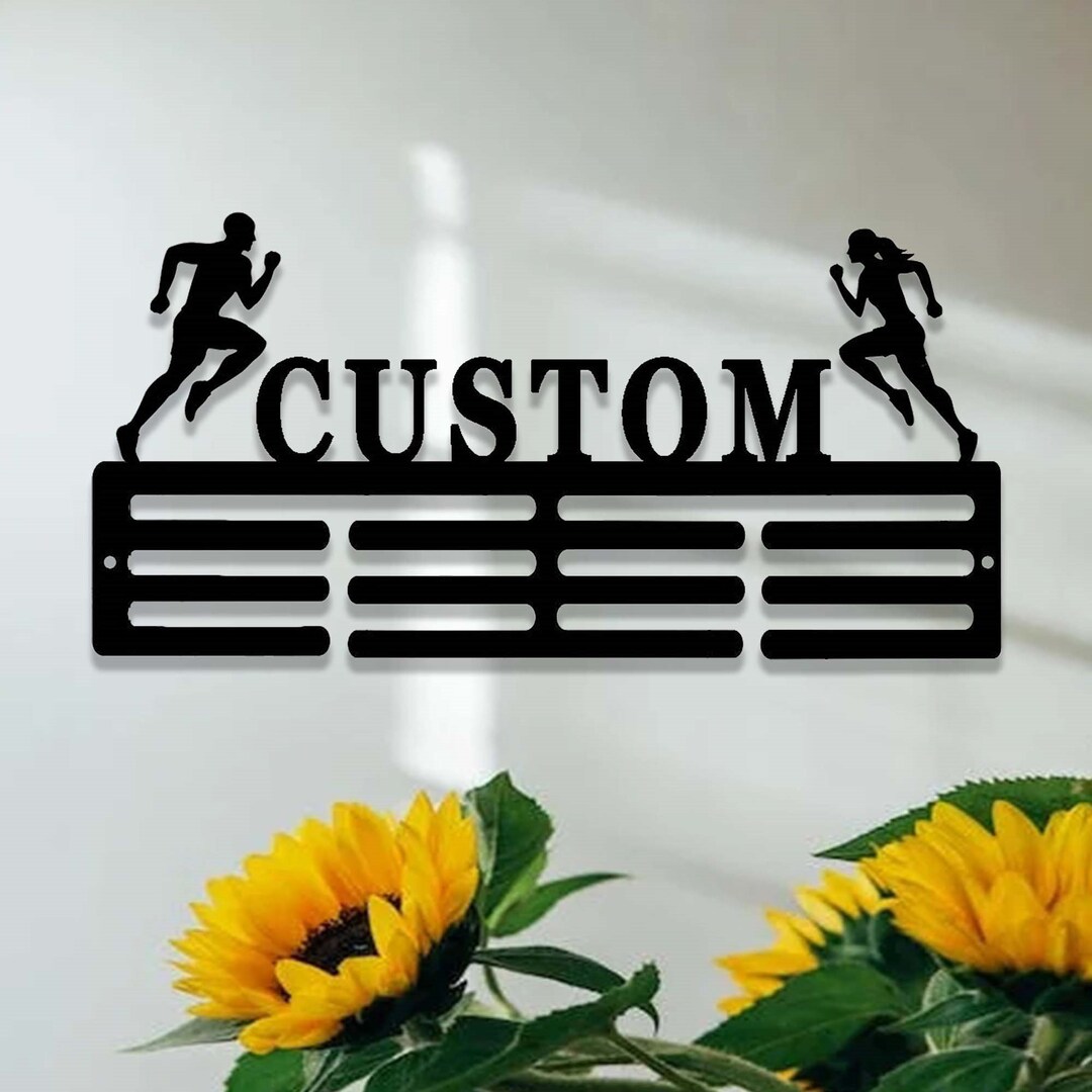 Personalized Running Award Medal Holder,custom Male and Female Runner ...
