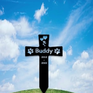 Custom Metal Pet Memorial Stake,dog Paw Prints Grave Marker ...