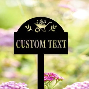 Custom Garden Stake,metal Garden Sign With Stake,personalized Garden ...