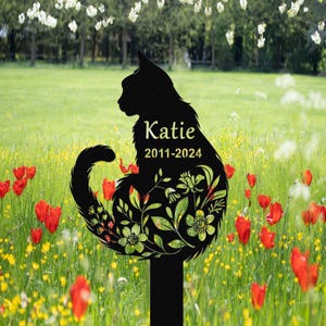 Custom Cat Memorial Stake,metal Cat Grave Marker,personalized Cat ...