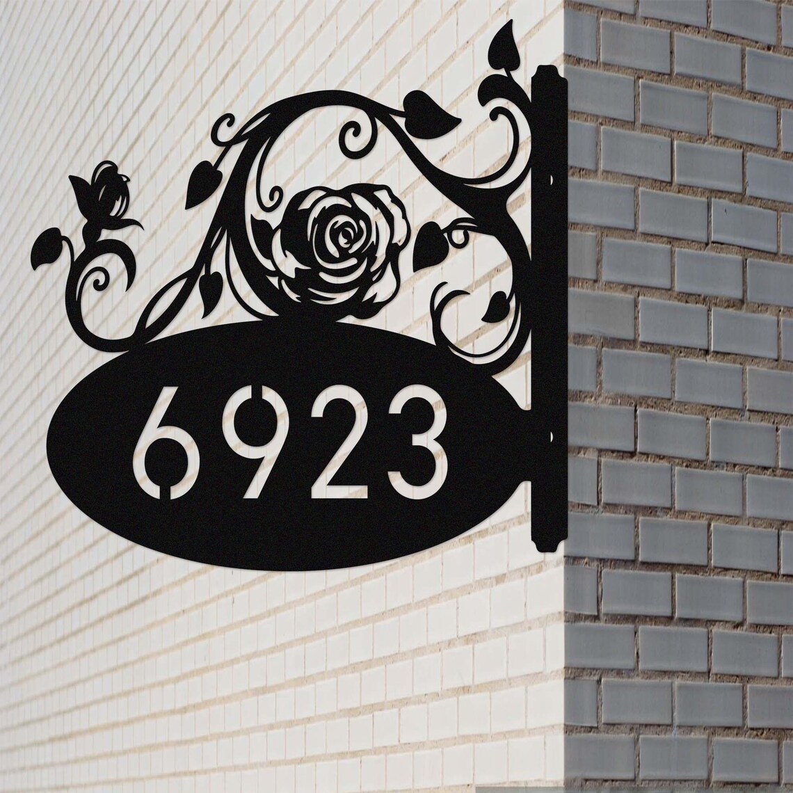 Custom Address Sign,flower Address Hanging Sign,garden Nameplate ...