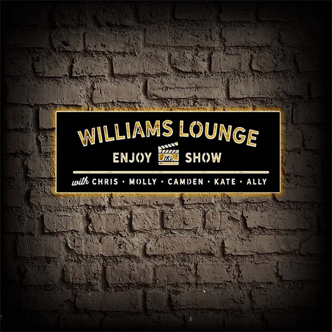 Personalized Home Theater Metal Sign,custom Cinema Sign,family Movie ...