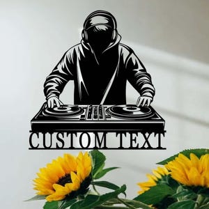 Custom DJ Disc Jockey Metal Sign,personalized DJ Name Sign,deejay Music ...
