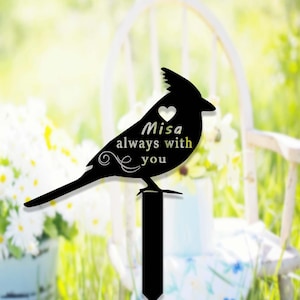 Custom Cardinal Memorial Stake,metal Cardinal Garden Stake,cardinal ...