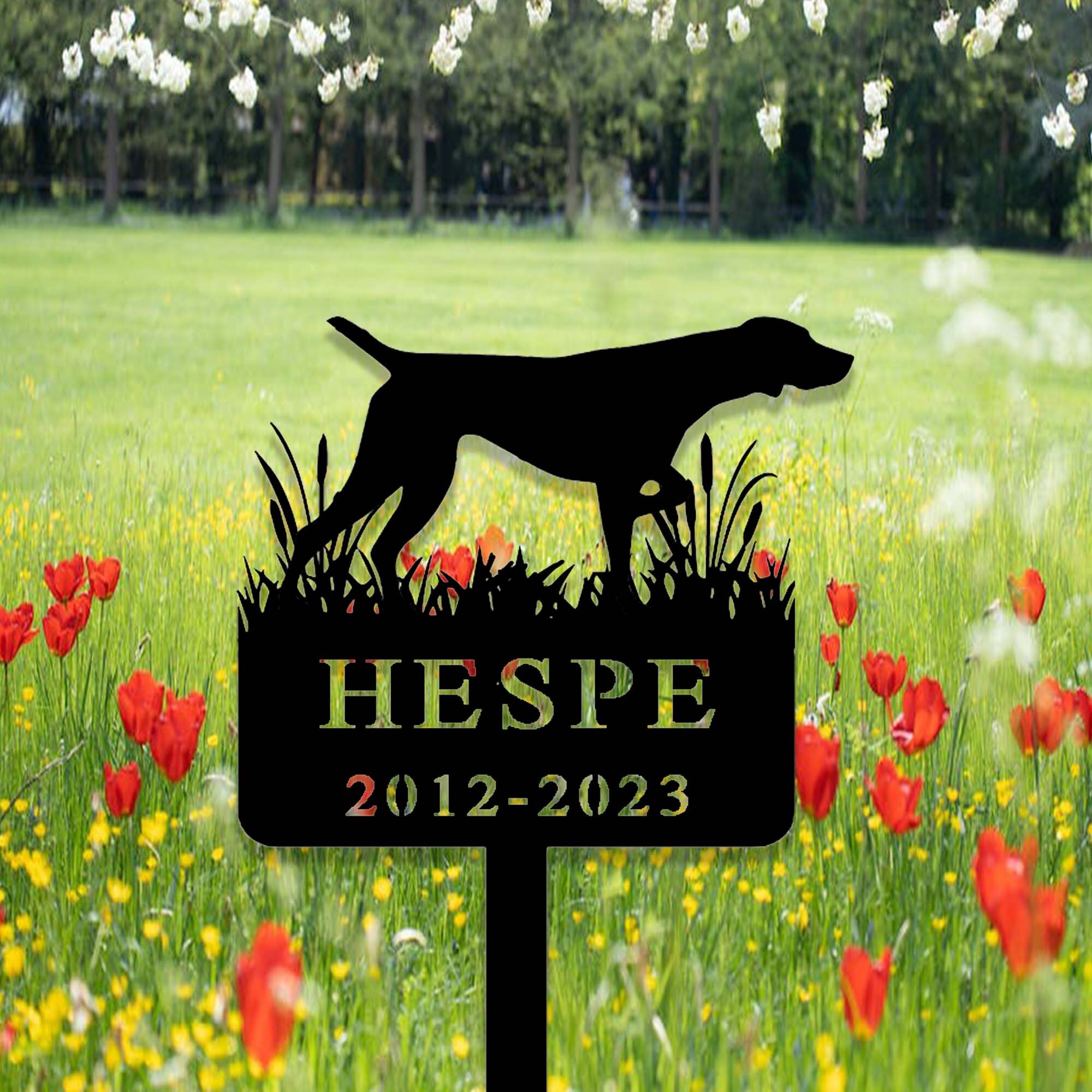 Custom Metal German Shorthaired Pointer Dog Memorial Stake,hunting Dog ...