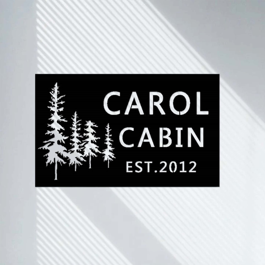 Custom Metal Cabin Sign,house Number Sign,personalized Cabin Name Sign ...