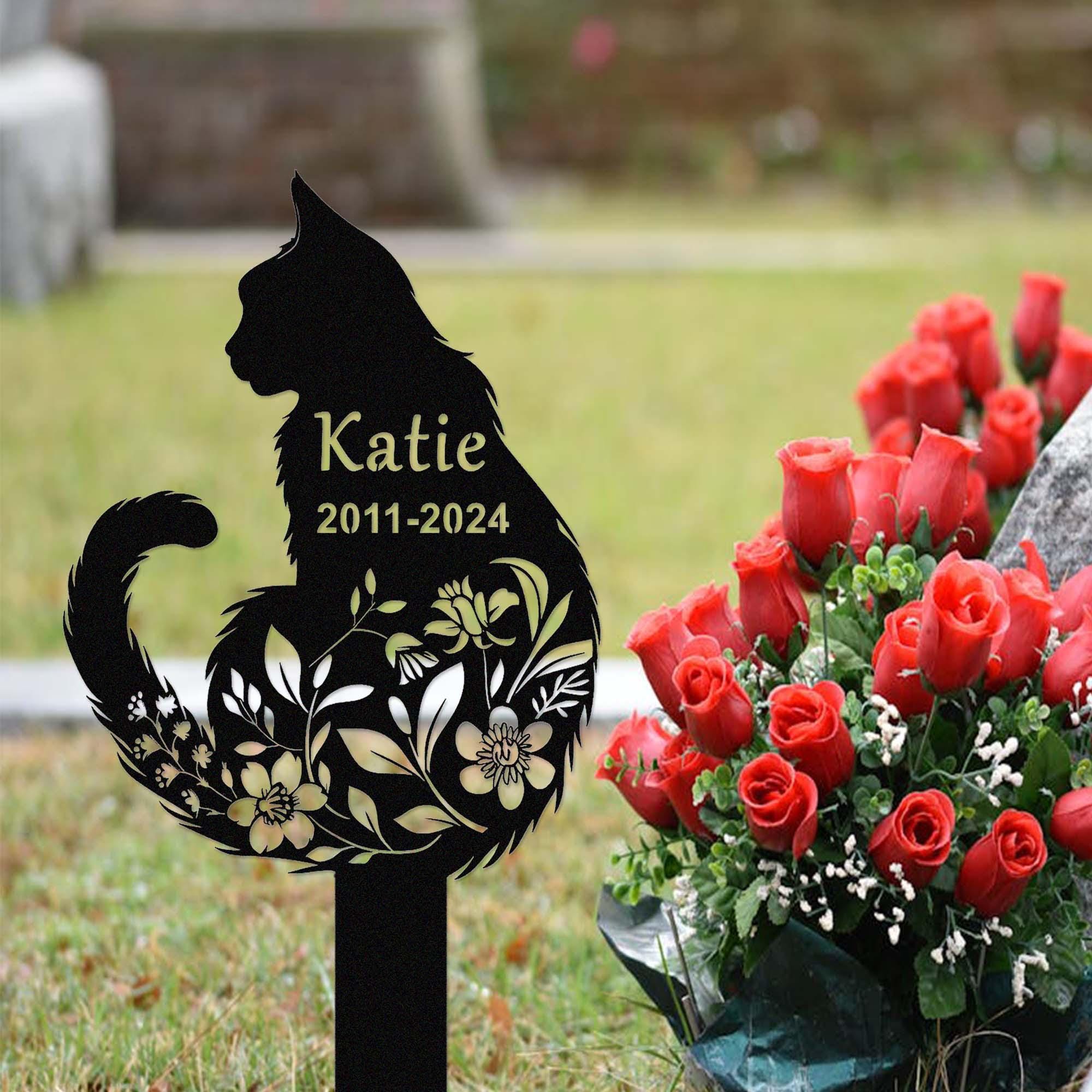 Custom Cat Memorial Stake,metal Cat Grave Marker,personalized Cat ...