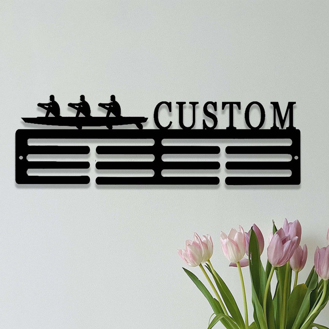 Personalized Rowing Medal Holder,custom Rowing Player Name Medal Hanger ...