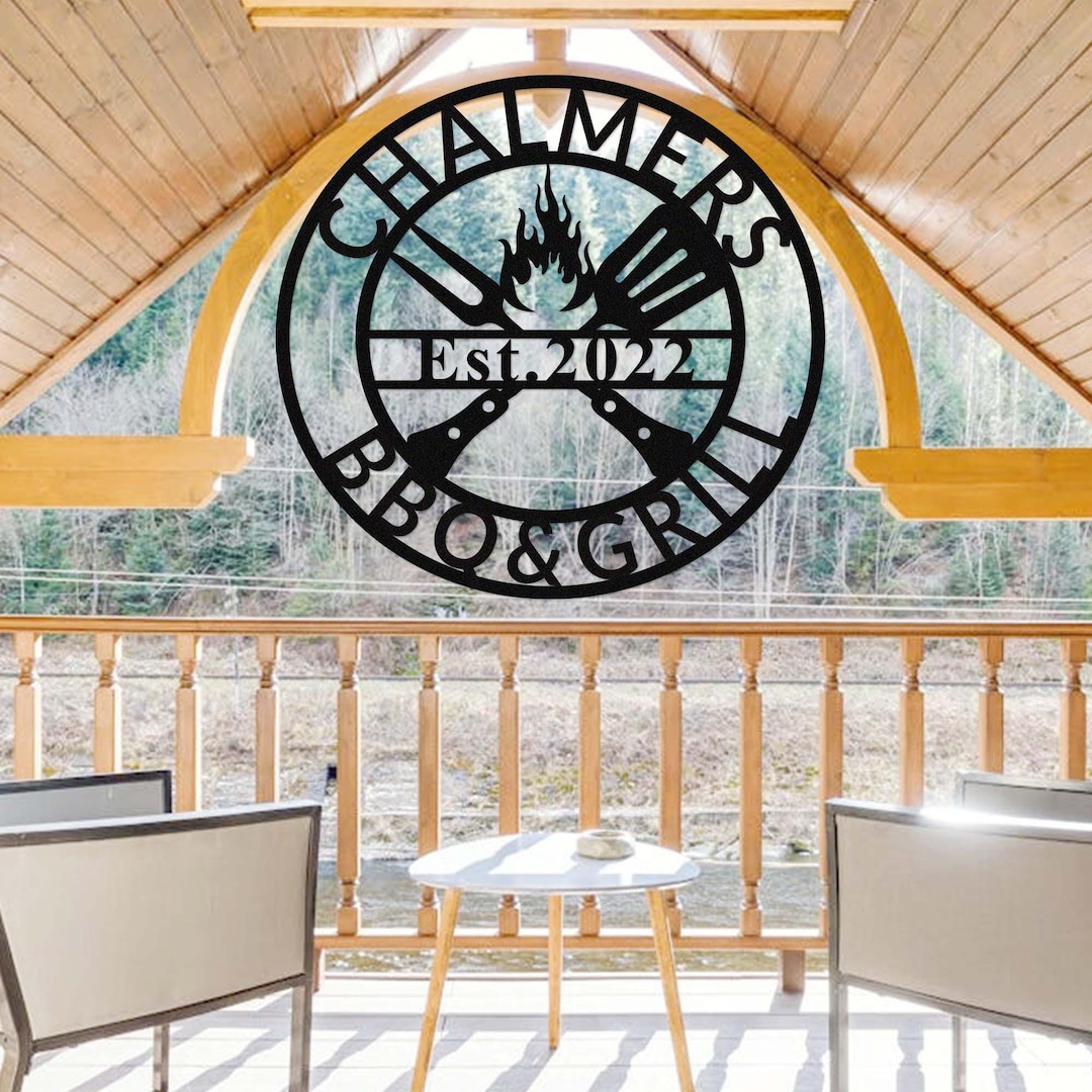 Personalized Metal BBQ Sign,custom Grilling Sign,metal BBQ Smoker and ...