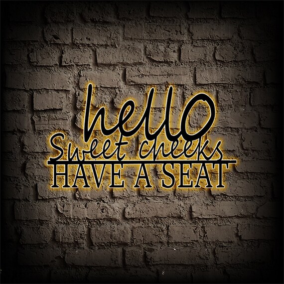 Bathroom Signcustom Bathroom Metal Sign With - Etsy