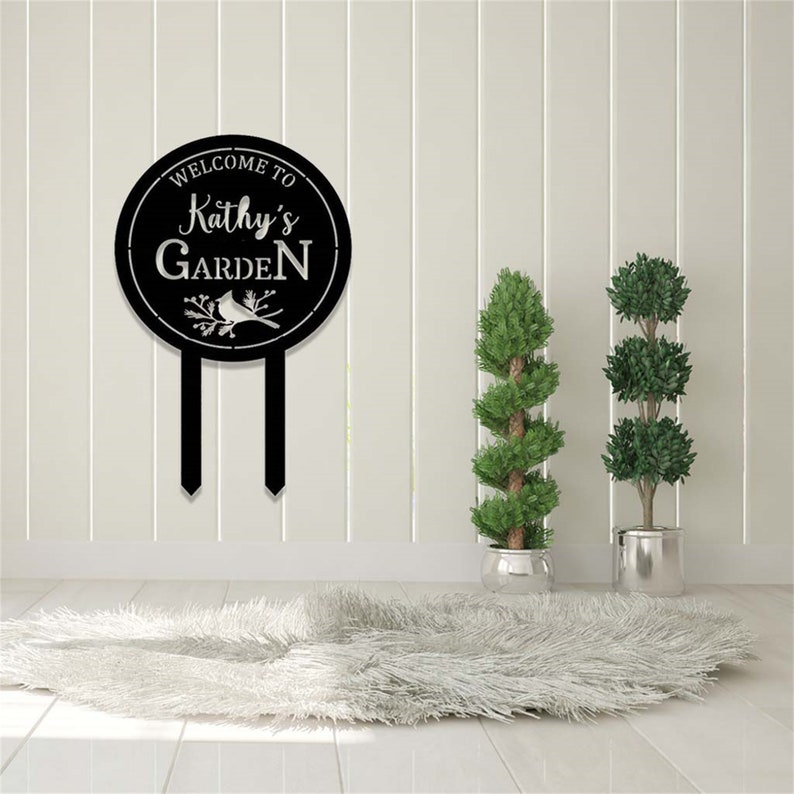 Personalized Garden Signcustom Garden Stake Metal Signgarden - Etsy