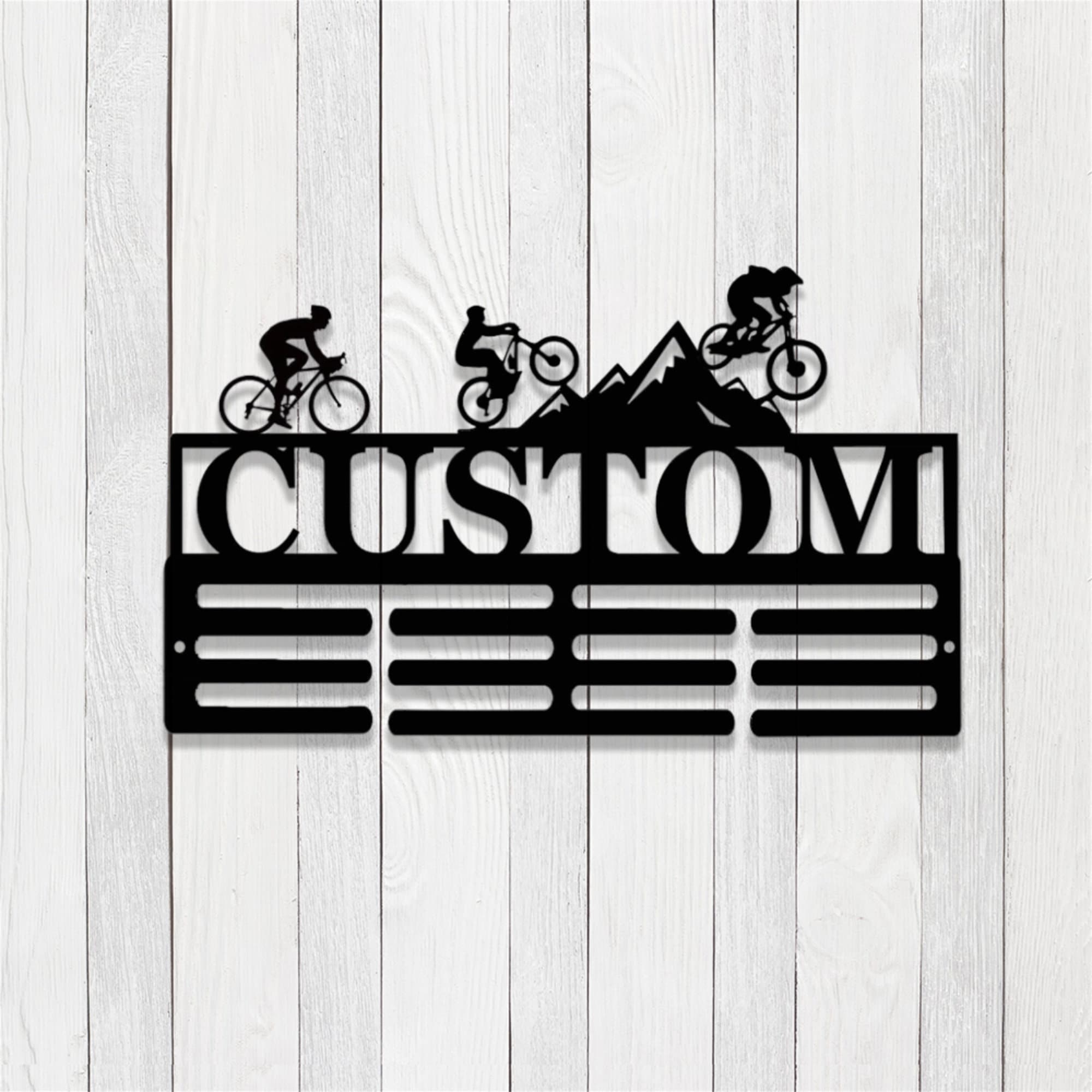 Personalized Bike Award Medal Holder,custom Cyclist Name Medal Hanger ...