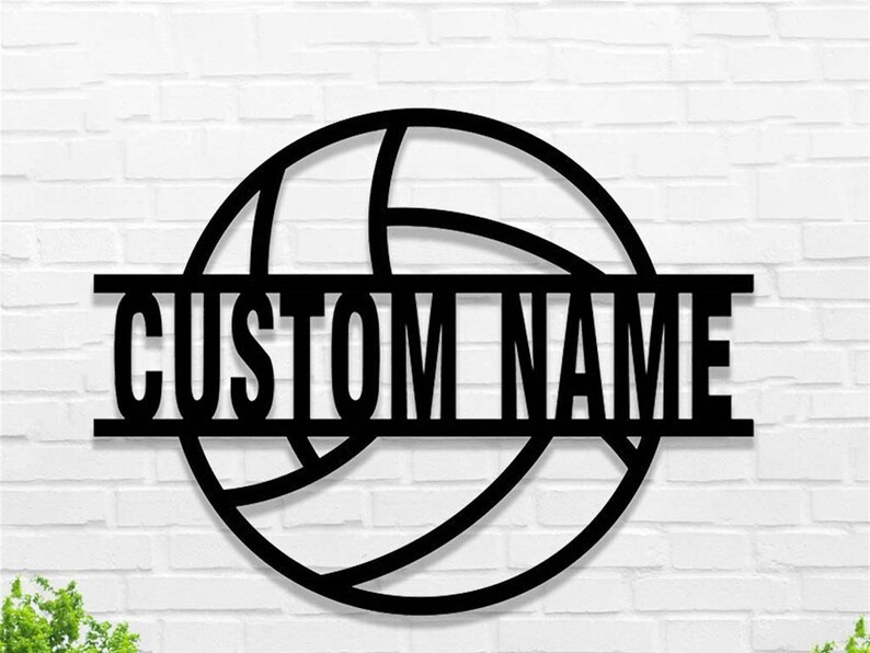 Personalized Volleyball Metal Wall Artvolleyball Metal - Etsy