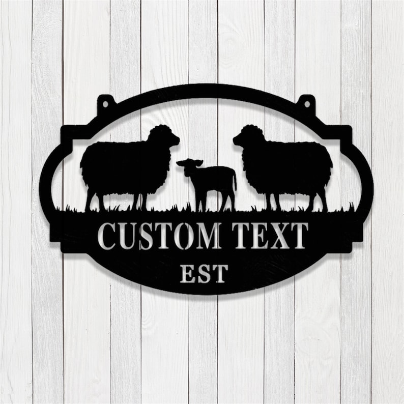 Custom Sheep Farmhouse Metal Signgoat Sheep Metal Wall - Etsy