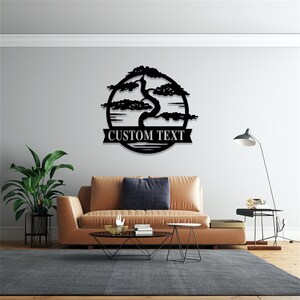 Custom Bonsai Tree Metal Wall Art,bonsai Tree Metal Sign,metal Bonsai ...
