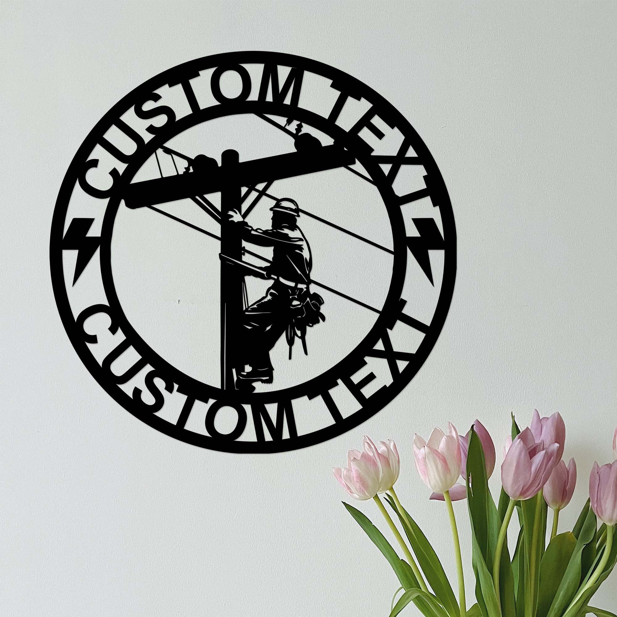 Custom Lineman Metal Sign,electrical Worker Sign,personalized Lineman ...