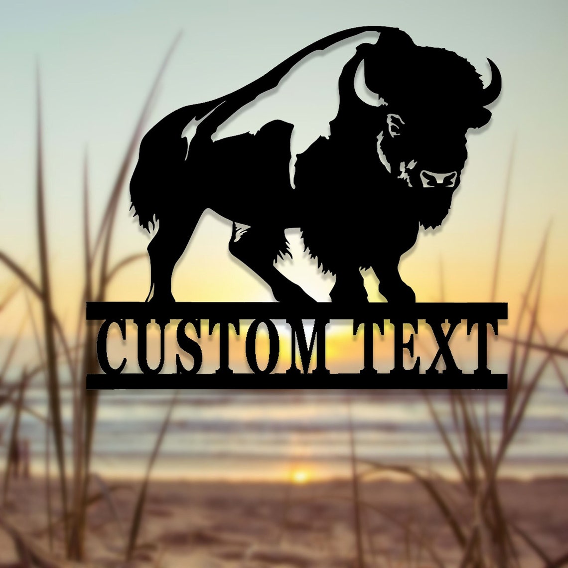 Custom Buffalo Metal Sign,buffalo Bison Metal Wall Art,personalized ...