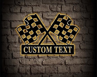 Metal Race Flag Sign - Etsy