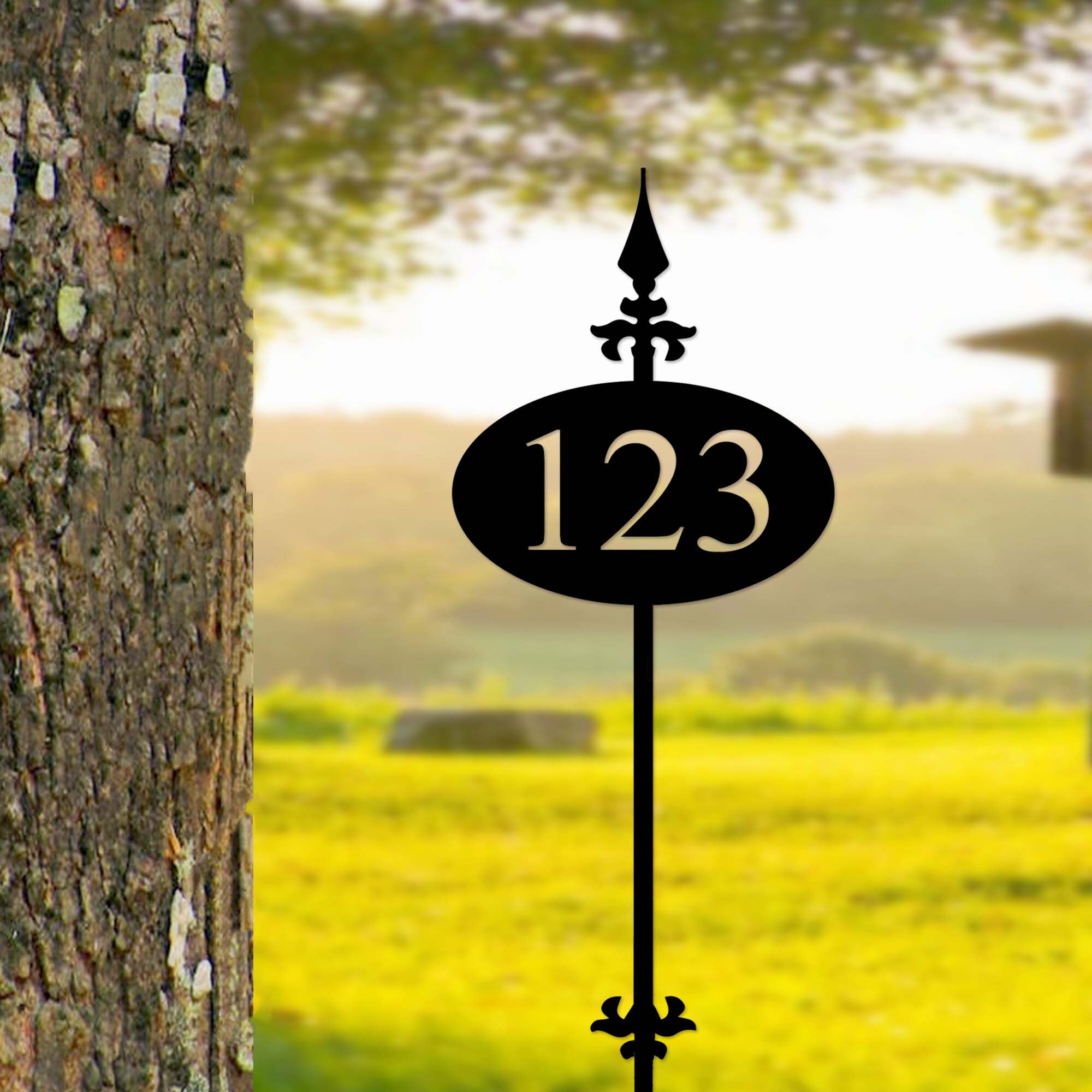 Custom House Number Sign for Yard,metal Address Sign,address Garden ...